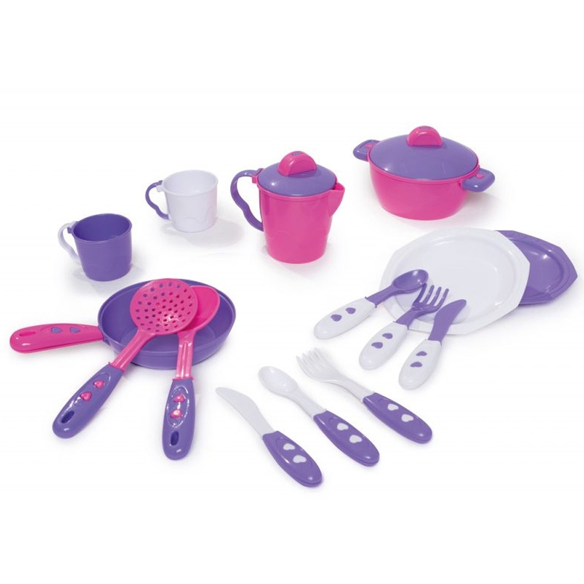 Kit de Cozinha Completo Rosa com 15 peças - Tateti