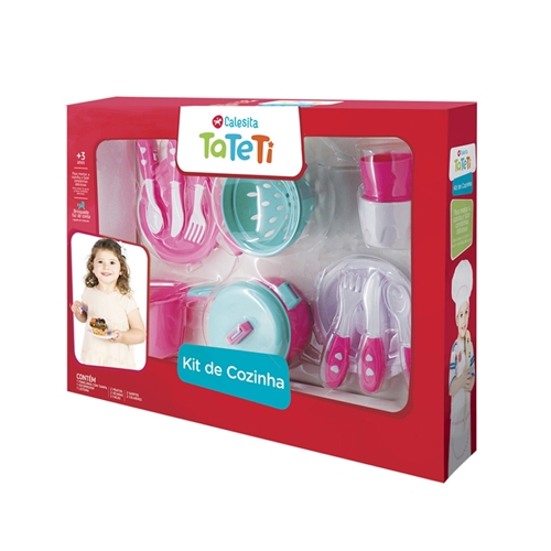 Kit de Cozinha Rosa Completo com 13 peças - Tateti