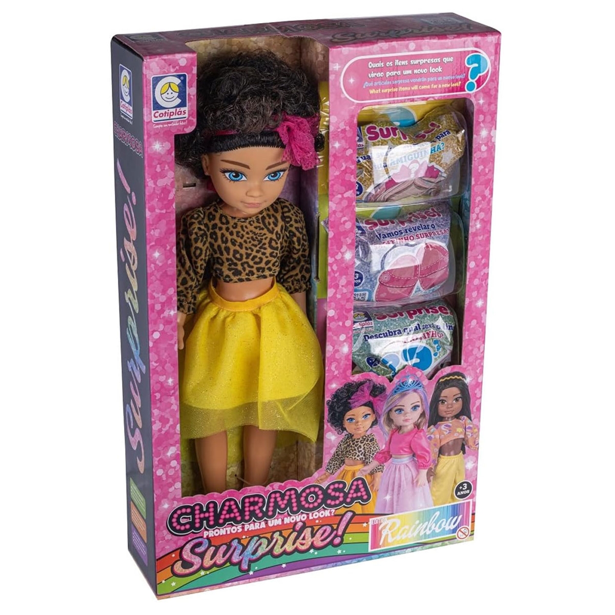 Boneca Charmosa Surprise Cabelo Cacheado - Cotiplás - 2665 - Casa da ...