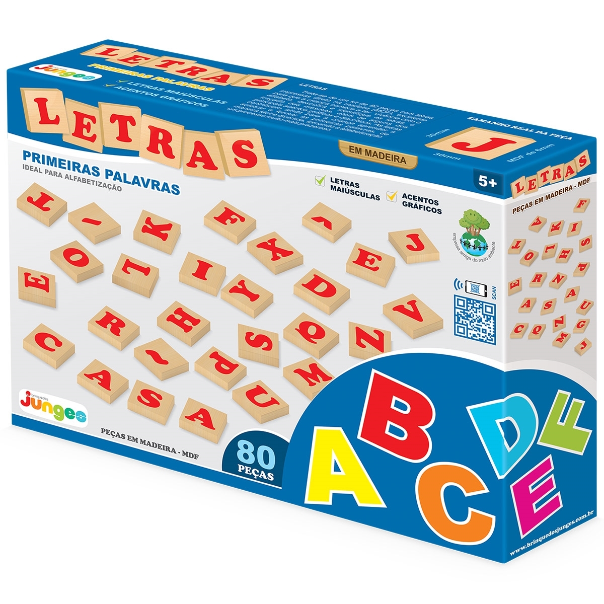 Kit de Letras 80 Peças - Junges