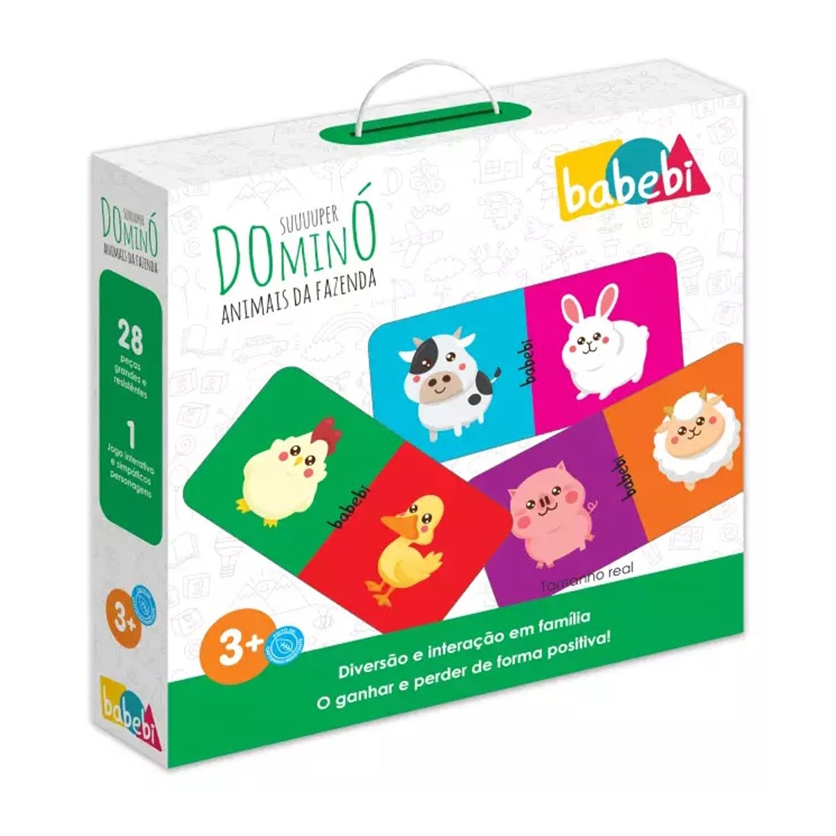 Jogo Super Dominó Animais da Fazenda - Babebi