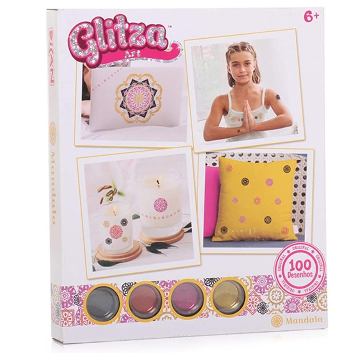 Glitza Art 100 Desenhos Mandala - Dican
