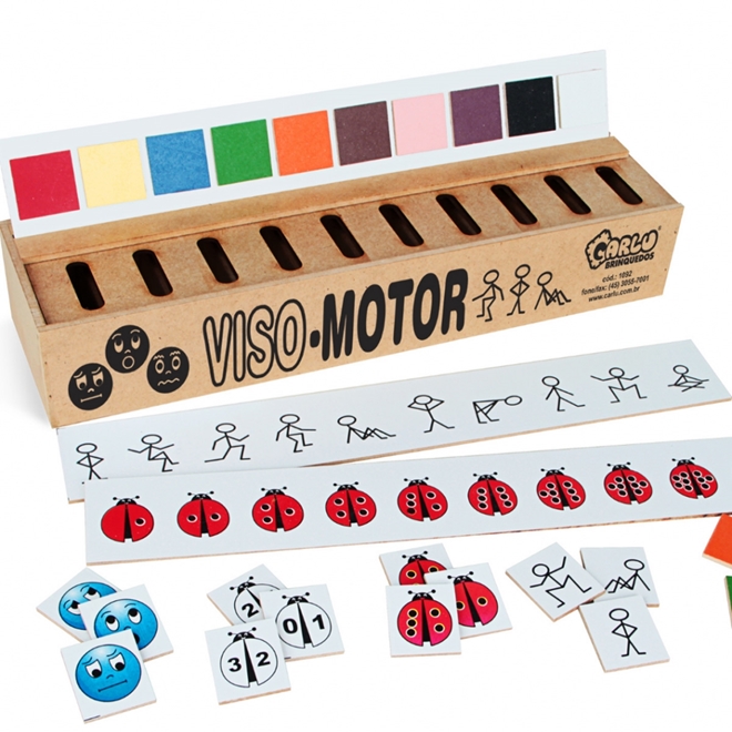 Viso Motor com 54 Peças em Madeira Carlu